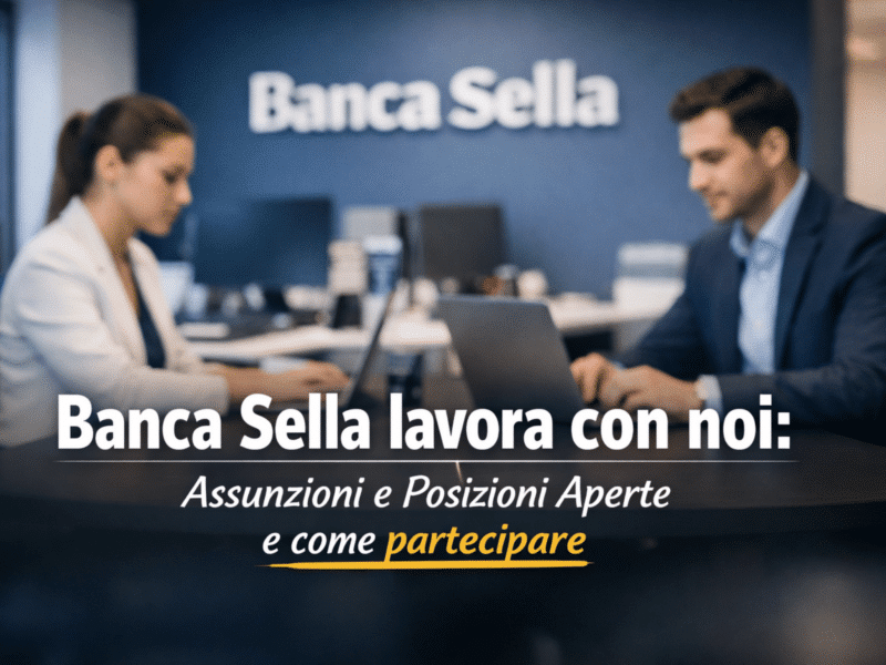 Banca Sella lavora con noi - Assunzioni e Posizioni Aperte