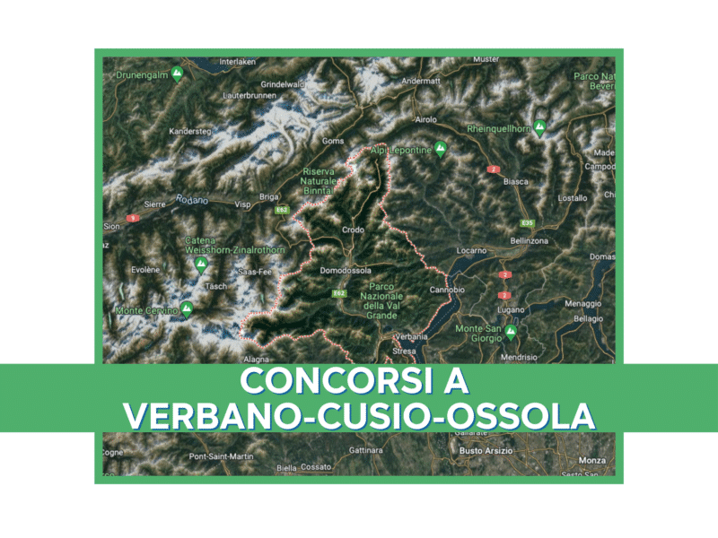 Concorsi Verbano-Cusio-Ossola: elenco aggiornato