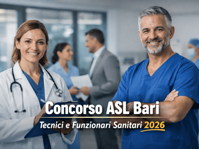 Concorso ASL Bari Tecnici e Funzionari Sanitari 2026: 63 posti