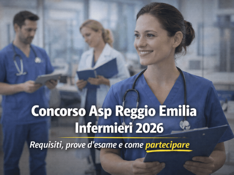 Concorso Asp Reggio Emilia Infermieri 2026: 8 posti