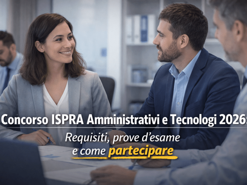 Concorso ISPRA Amministrativi e Tecnologi 2026: 10 posti