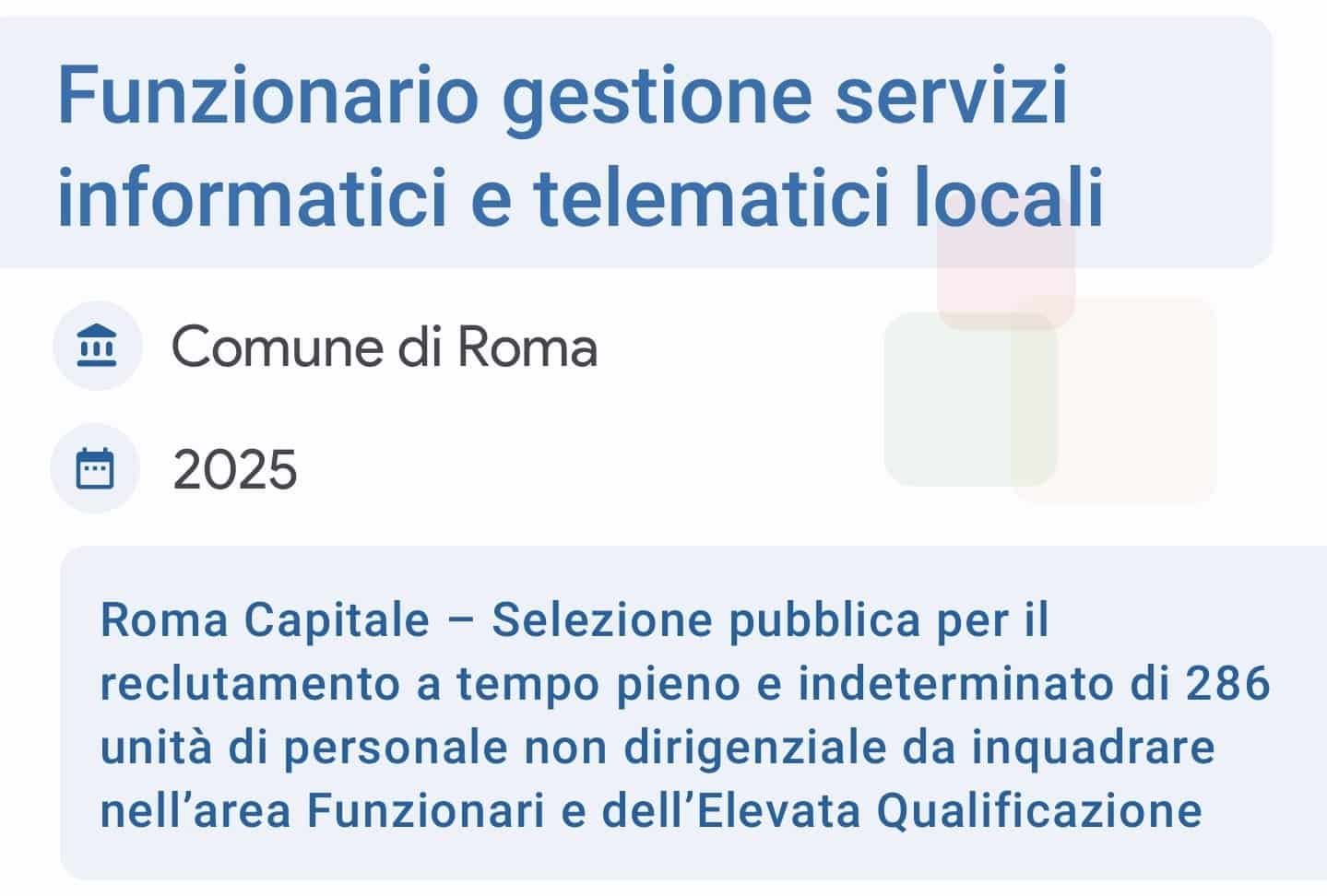 Concorso Comune Roma 2025: 67 mila candidati
